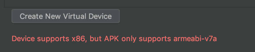 【AndroidStudio】Device supports x86, but APK only supports armeabi-v7a #Android - Qiita