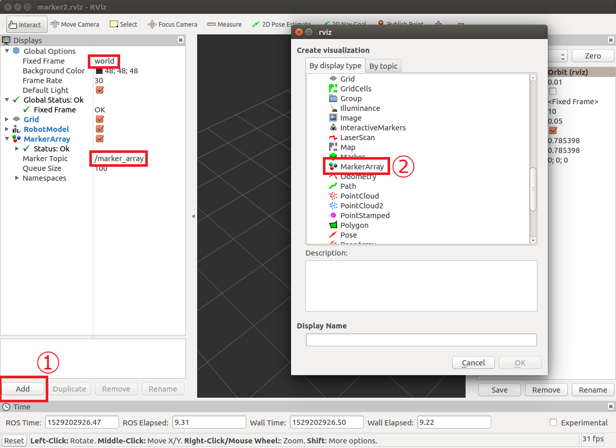 ROS講座24 RvisにVisualizationMarkerを表示する #C++ - Qiita