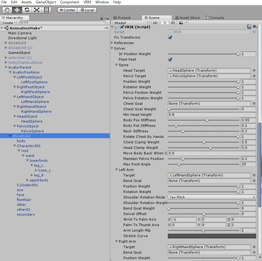 FinalIK(VRIK)+Animationでアバター制御 #Unity - Qiita