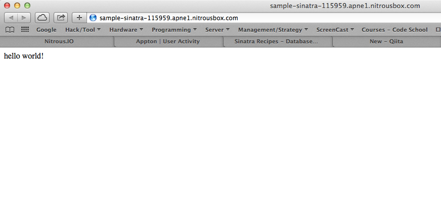 nitrous.ioでSinatraやNoSQLを使ってみよう #MongoDB - Qiita