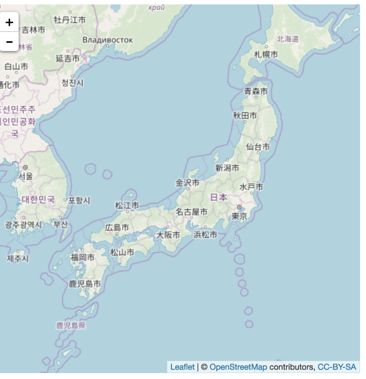 Leafletでopenstreetmapを表示してみる Leaflet Qiita 