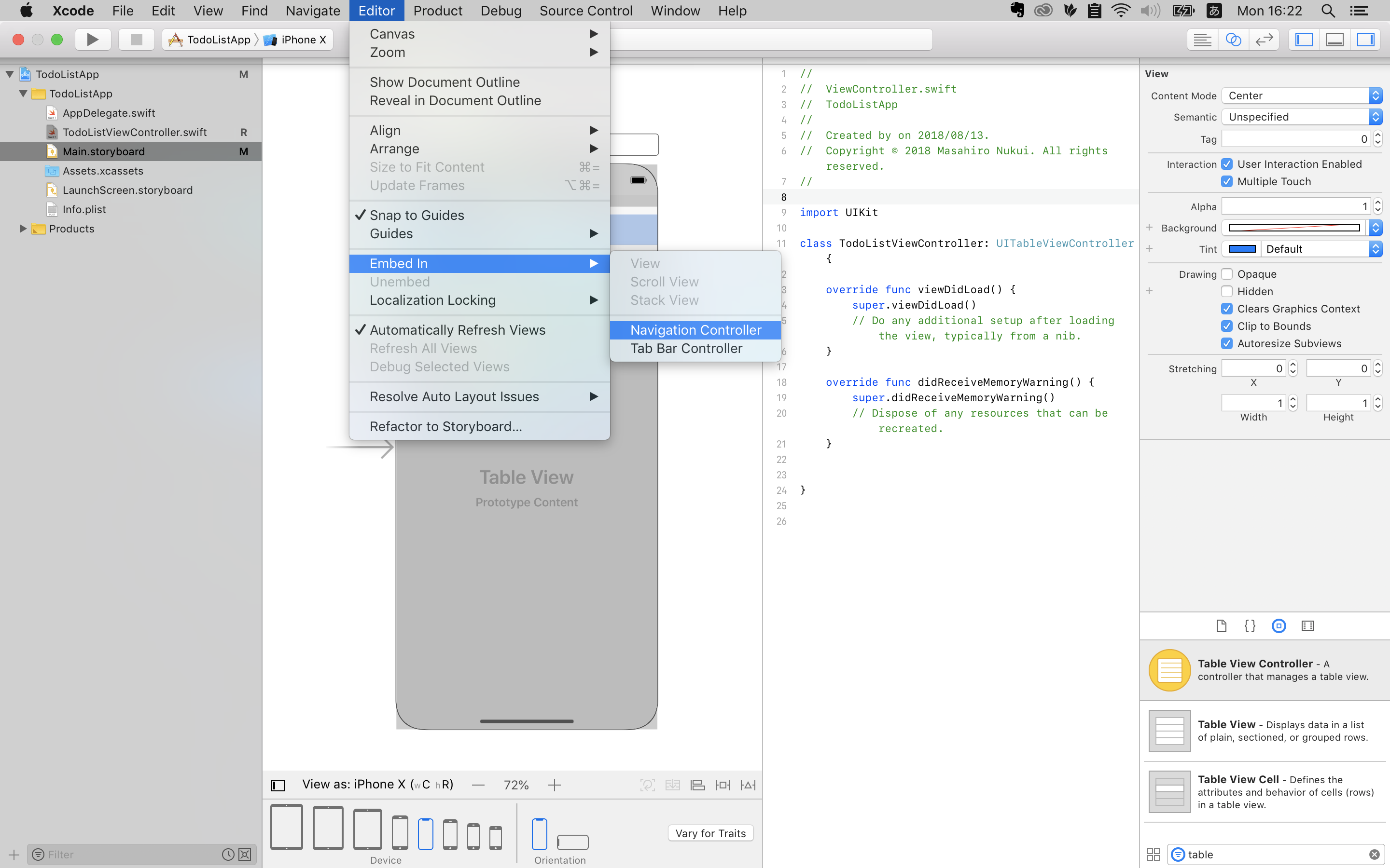 【Swift4】初心者でも簡単に作れるTodo Listアプリを作ってUITableViewの基本を学ぶ #Xcode - Qiita