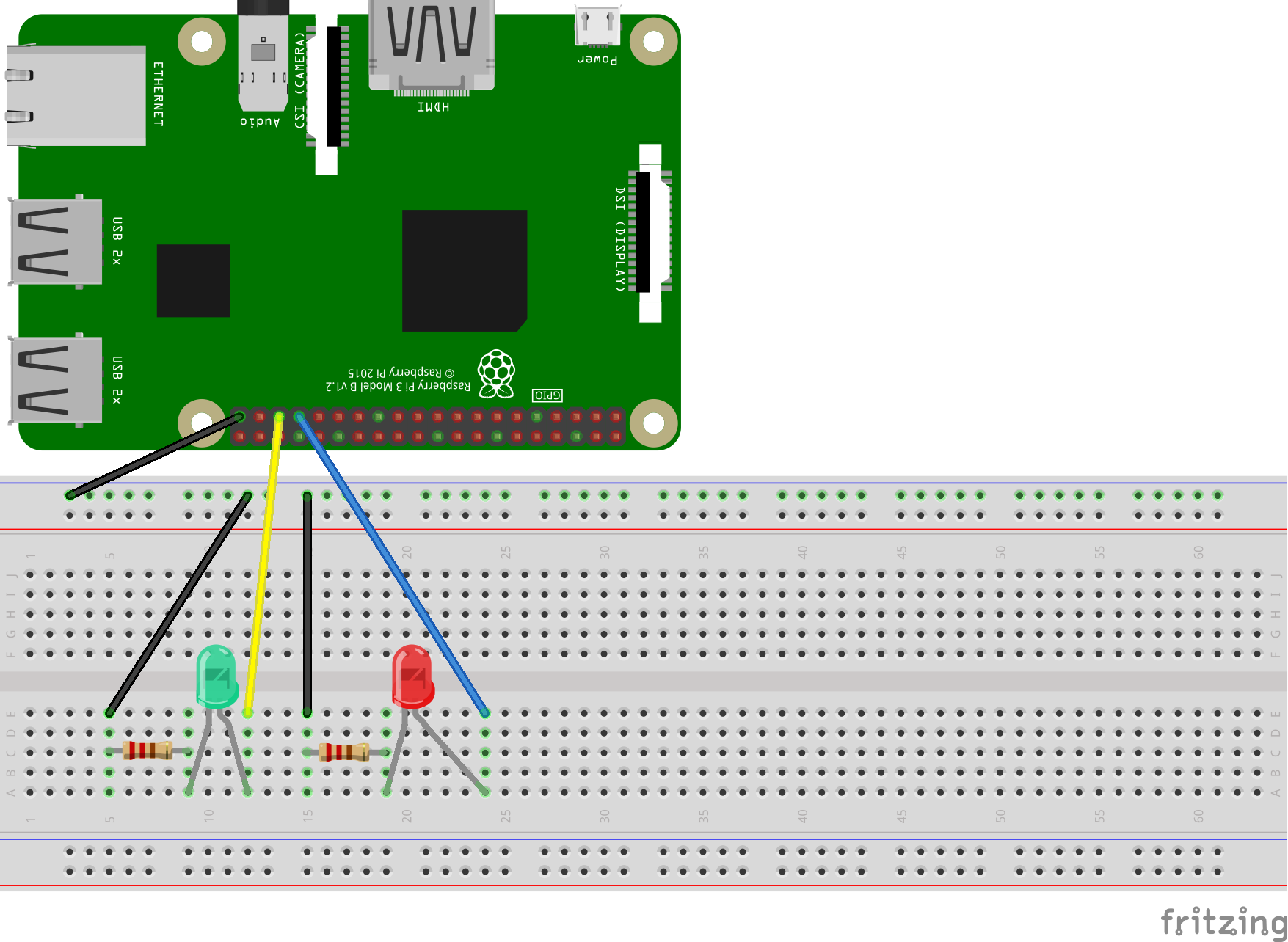 Raspberry Pi（Raspbian）でLEDを点灯/消灯させるプログラムを作る #Python - Qiita