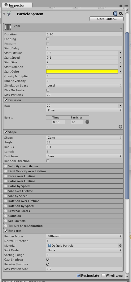 【Unity】ParticleとLineRendererで めはめ波を作ろう！ #C# - Qiita