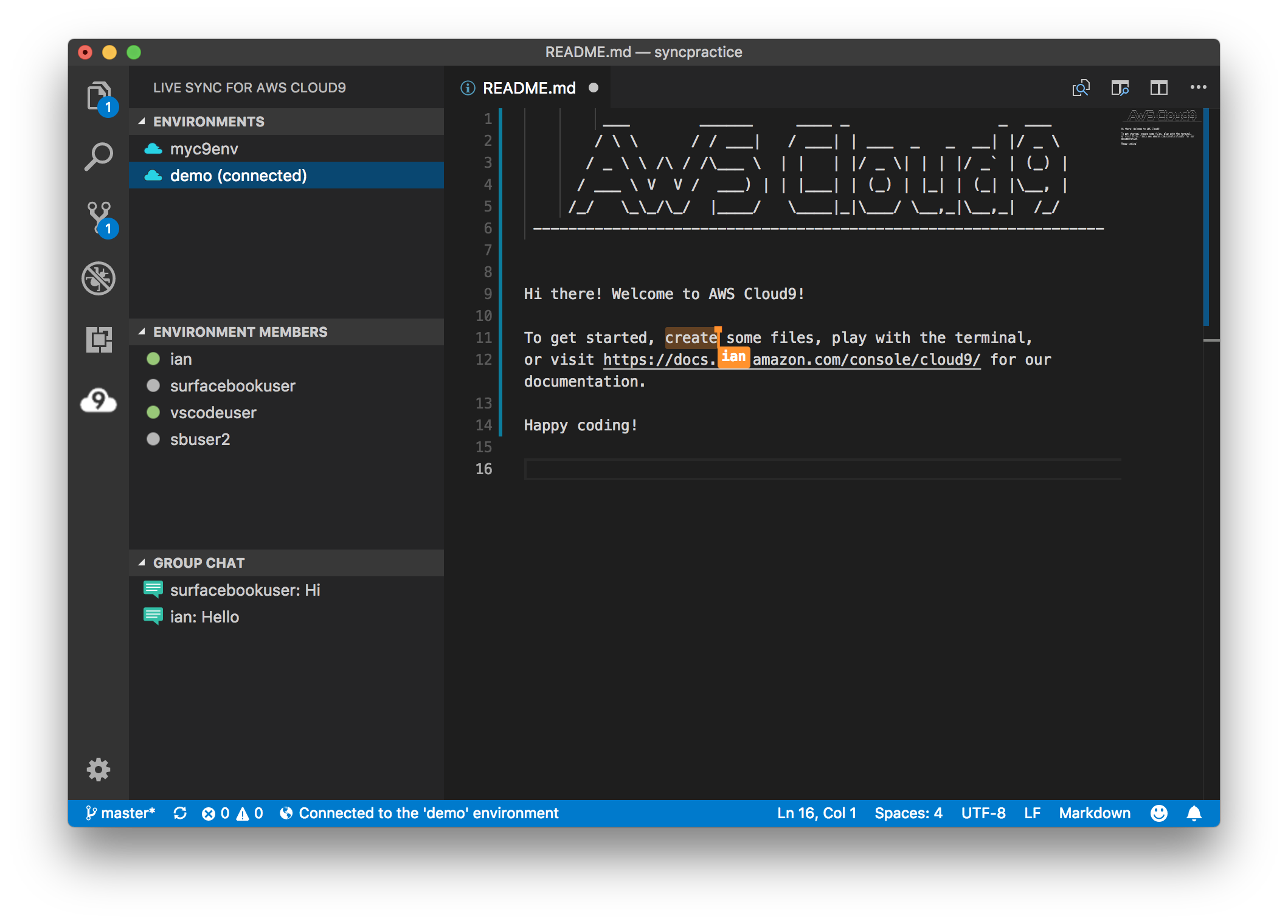 VScode でAWS Cloud9の操作 #VSCode - Qiita