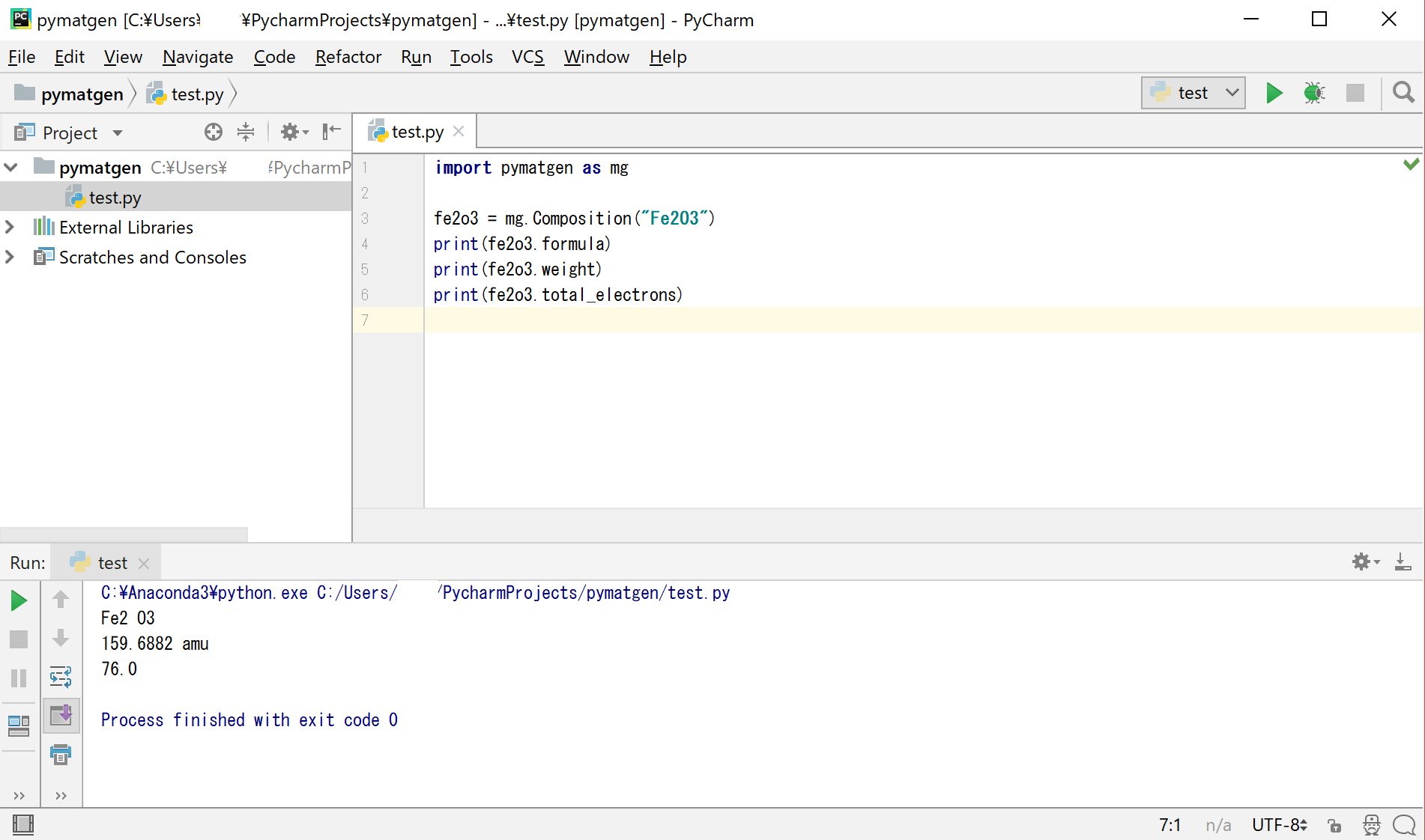 pymatgenのインストール手順と使用方法 #Python - Qiita