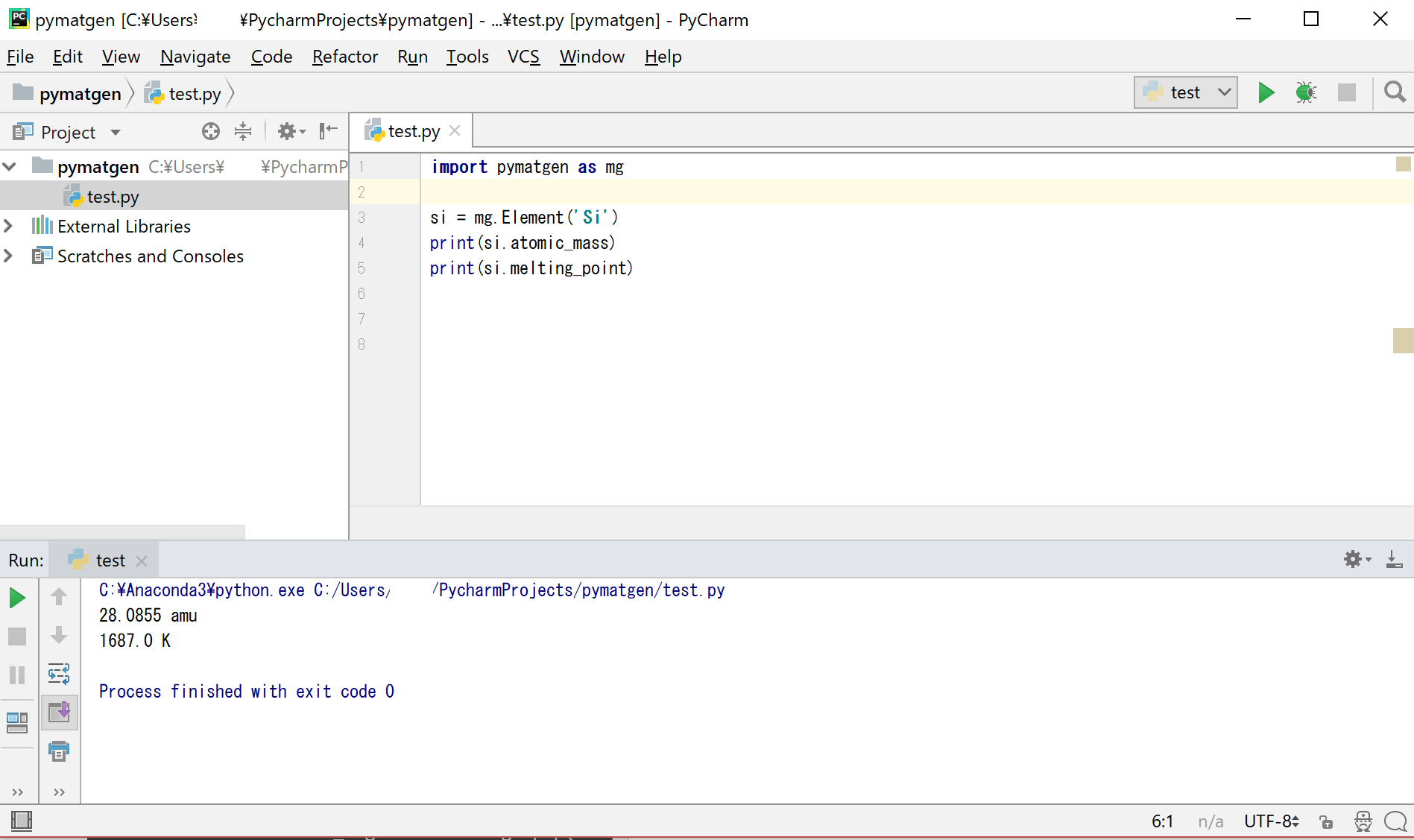 pymatgenのインストール手順と使用方法 #Python - Qiita