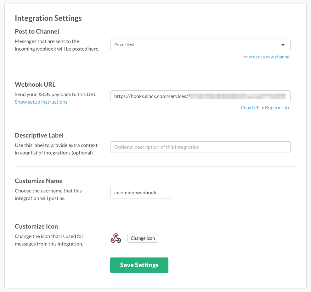 Subversionのコミット通知をbashとcurlを使ってSlackのチャンネルに流す #Slack - Qiita