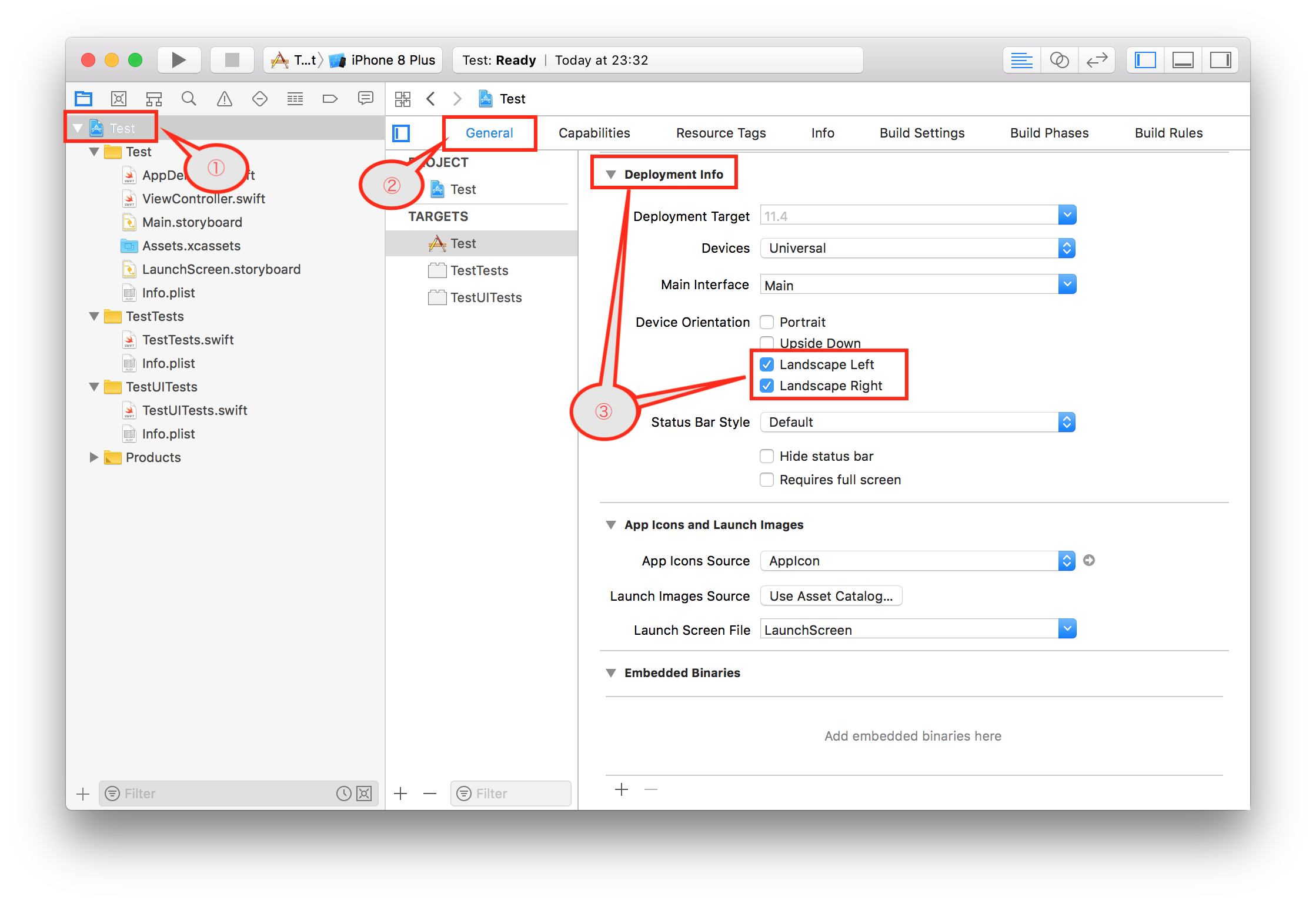 xcode swift 画面表示を横向きに固定する。 #Swift - Qiita