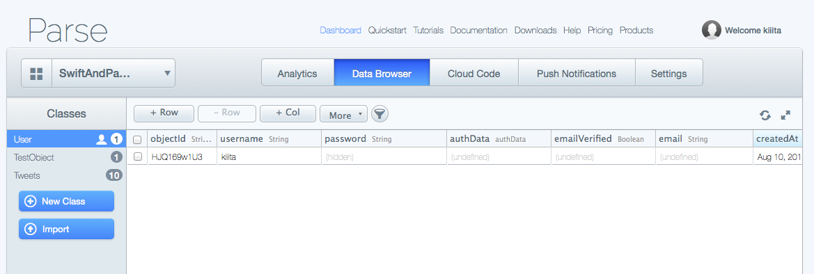 mBaaSを使ってみよう！超簡単にSwiftでTwitterライクなポスト機能を作る(Xcode6 beta5, Parse.com) - Qiita