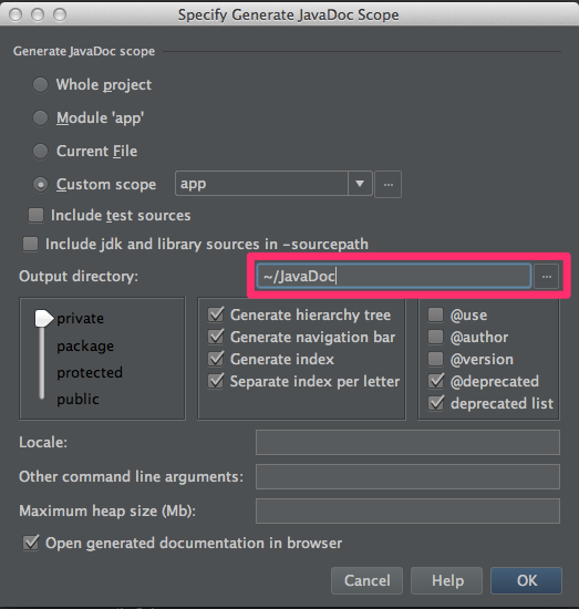 Android StudioでJavaDocを生成する #Java - Qiita