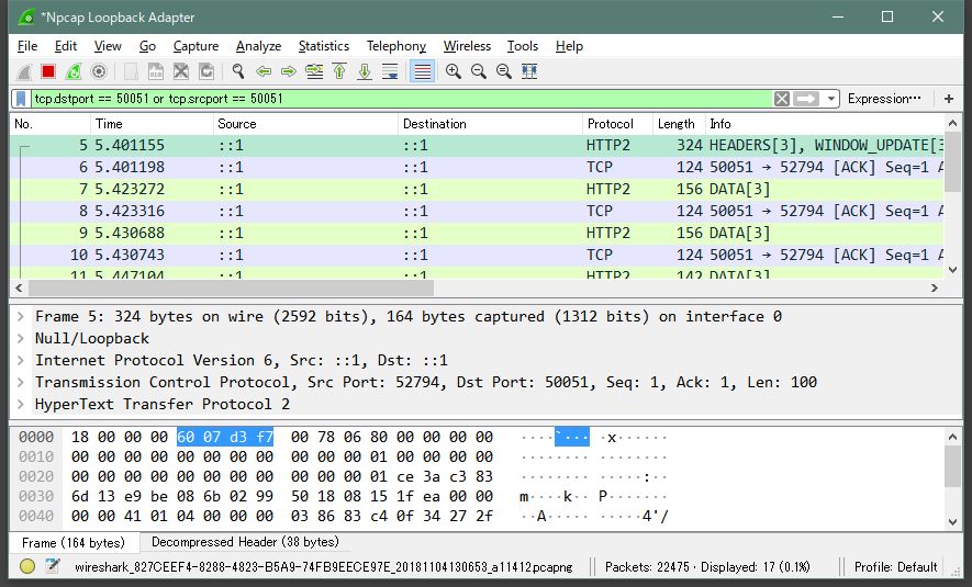 gRPC の通信を Wireshark でキャプチャする（windows） #gRPC - Qiita