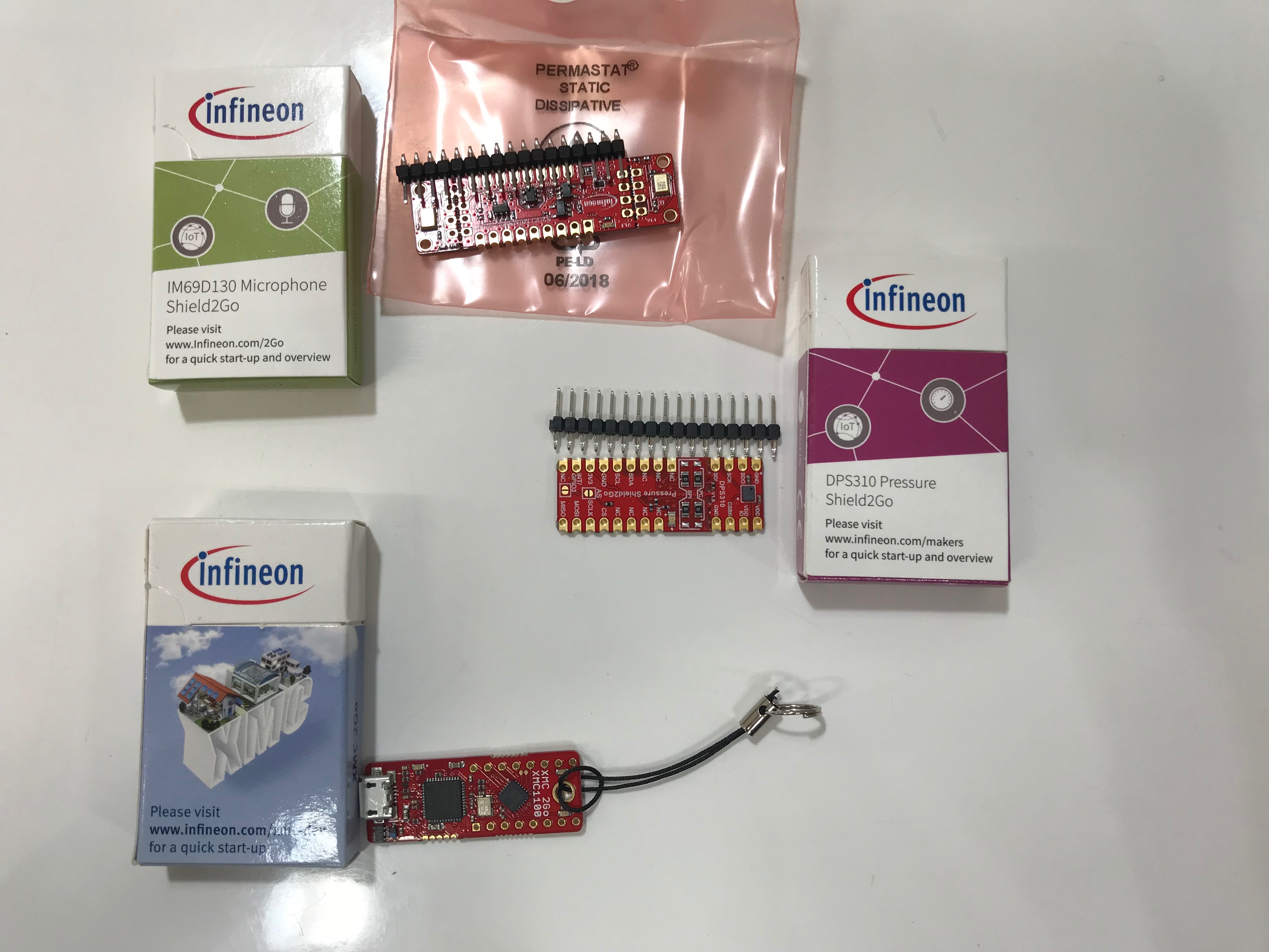 スタック可能なセンサーモジュール Infineon XMC 2Go Kit with XMC1100 Shield2Go #Arduino - Qiita