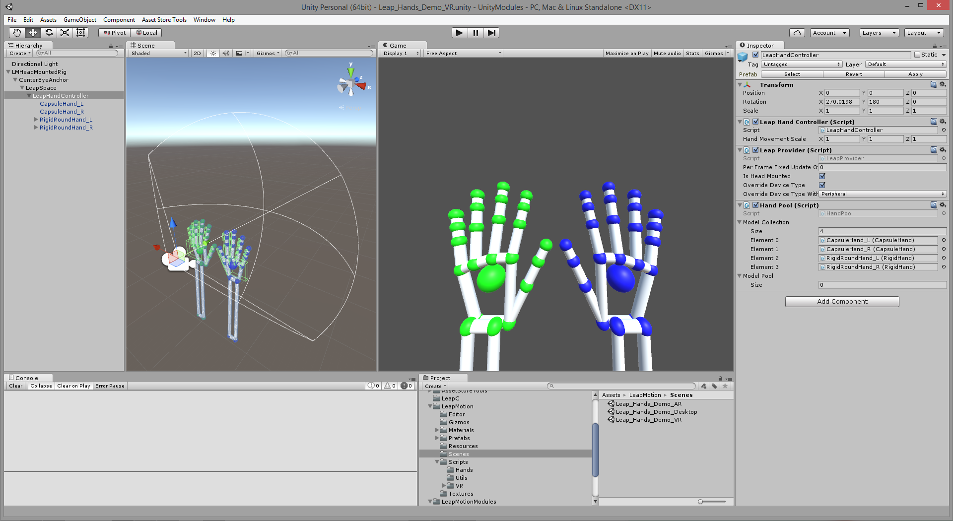 Leap MotionとVRプロダクトを開発方法 #Unity - Qiita