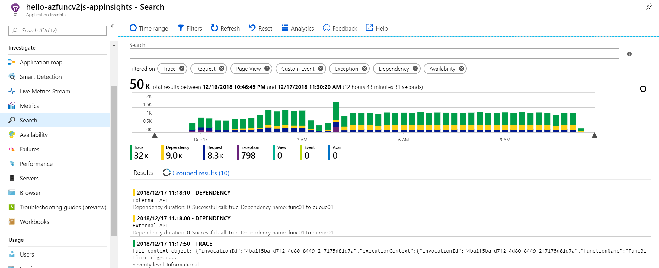 Azure Functions を Application Insights で監視する（V2、JavaScript版） #AzureFunctions - Qiita