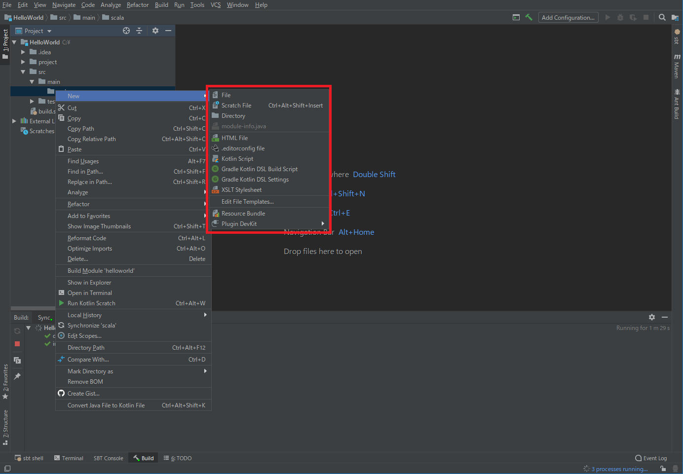 Intellijとscalaでhello Worldした際に、はまったこと Qiita