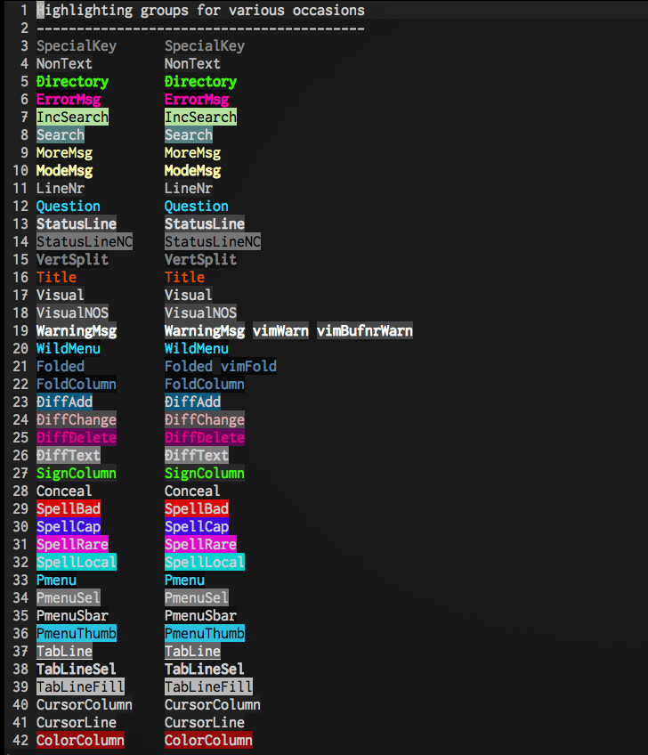 Vimで設定可能な色の種類を一覧で確認する方法 Vim Qiita 7066