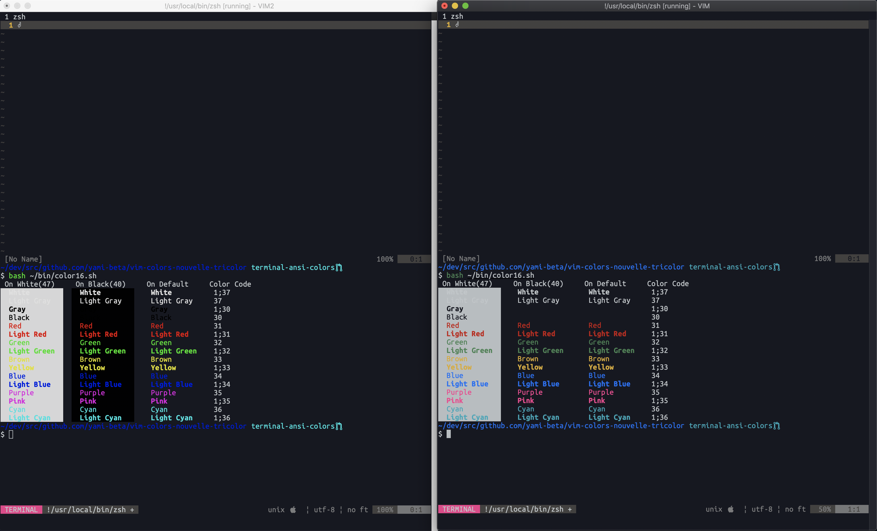 Vim の :terminal の色を設定する方法 #Vim - Qiita