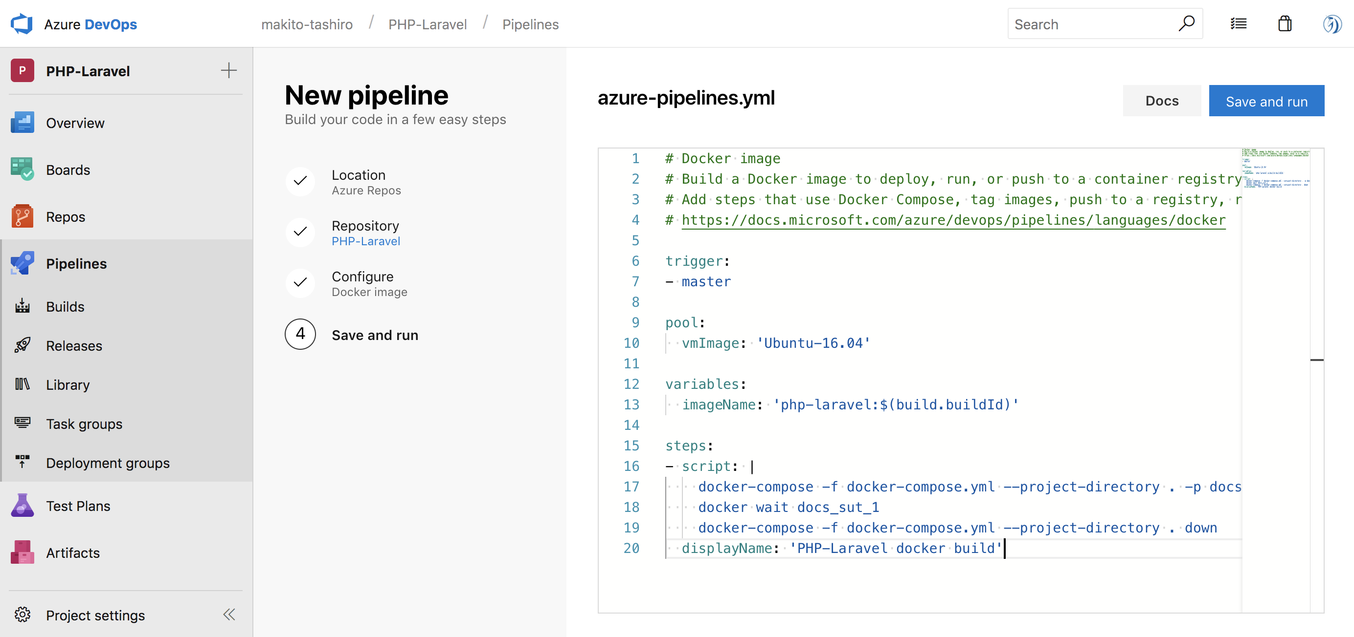 2rep - Azure DevOps Azure Pipelines docker-compose build編 #Docker - Qiita