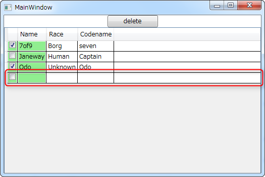 Visual Studio / WPF > DataGrid > 新規追加用行を非表示にする > XAML: CanUserAddRows="False" ##migrated - Qiita