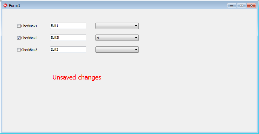 C++ Builder XE4 > configuration > フォーム上の項目を変更した時にUnsaved changesを表示する仕組みの実装 > シリアライズ #cppBuilder ...