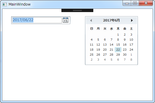 Visual Studio / WPF > コントロール > DatePicker > TextBox + Calendar ##migrated - Qiita