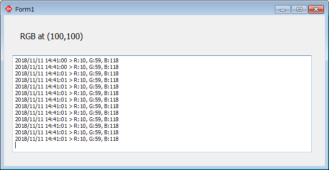 C Builder Xe4 Color 特定の座標のrgb値を取得してtmemoに表示する 案 ソフト再起動確認用ロギング Cppbuilder Qiita 5907