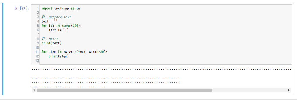 Python > textwrap > 文字列を指定の長さで区切る #Jupyter - Qiita