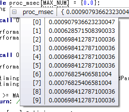 c++ builder XE4, 10.2 Tokyo > 関数の処理時間チェック > C実装のソースを計測する > v0.1, v0.3 > _LARGE_INTEGER ...