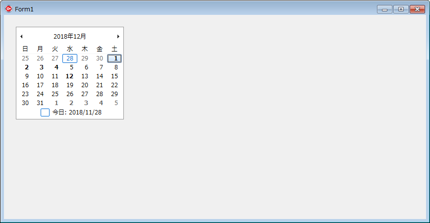 C++ Builder XE4 > TMonthCalendar > 1日から4日をBold表示 > Boldかどうか分かりにくい #cppBuilder - Qiita