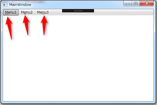 Visual Studio / WPF > コントロール > Menu > 例 / "_"でAltキーと使用するキーを設定 > アクセスキー ##migrated - Qiita