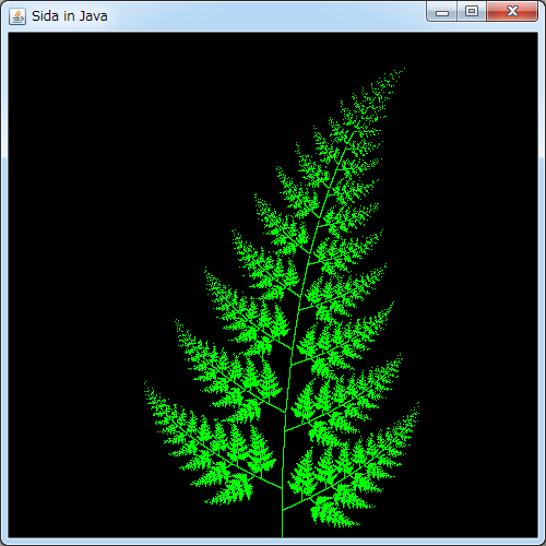 「プログラムでシダを描画する」をjavaで描画するawt Emacs Qiita 5839