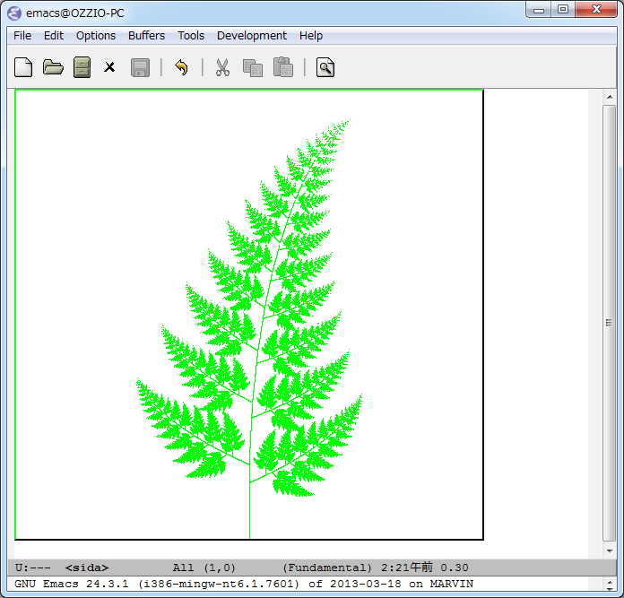 「プログラムでシダを描画する」をemacs Lispで描画する プログラミング Qiita 1540