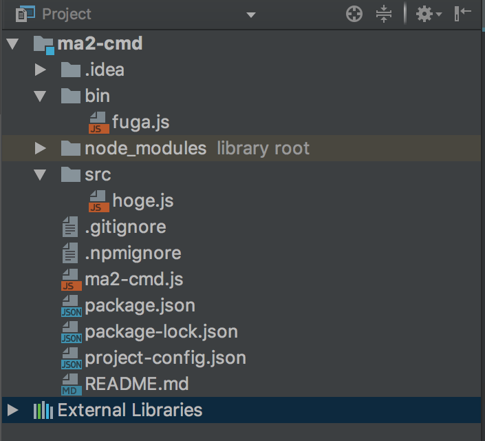 自作パッケージの実行ファイルをnpm installした際にnode_modules/.bin/に登録する #JavaScript - Qiita