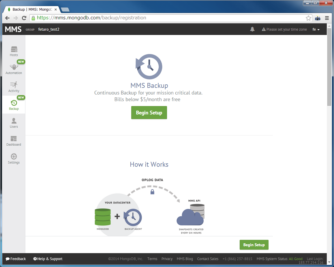 [徹底解説] MongoDBの監視やバックアップができるMMS(MongoDB Management Service)の使い方 #MongoDB - Qiita