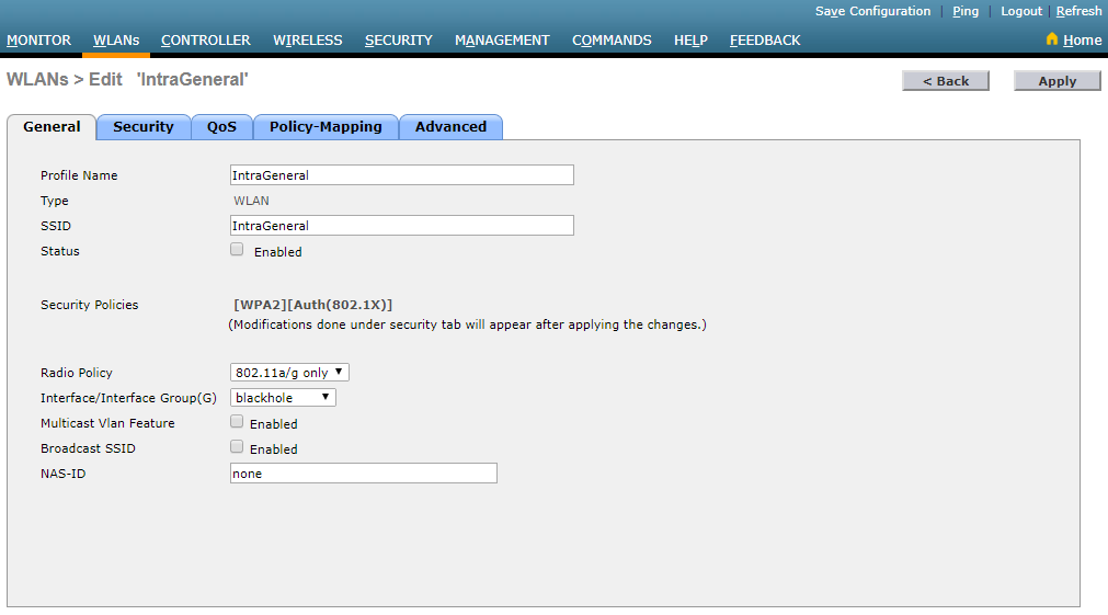 Cisco WLCにSSIDを作成する（802.1X/PSK） #Network - Qiita