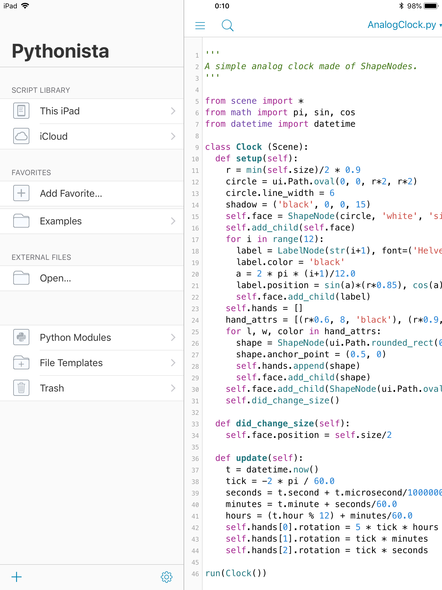 Pythonista3 をいろいろ触ってみる #Python - Qiita