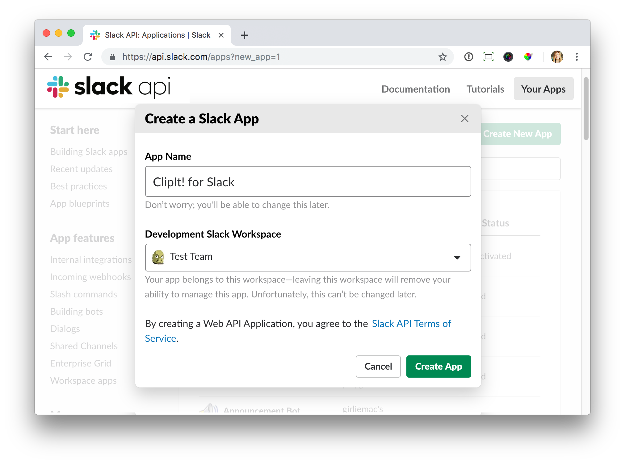 Slack メッセージ・アクション API を使ってディスカバラブルなアプリを作ろう #JavaScript - Qiita