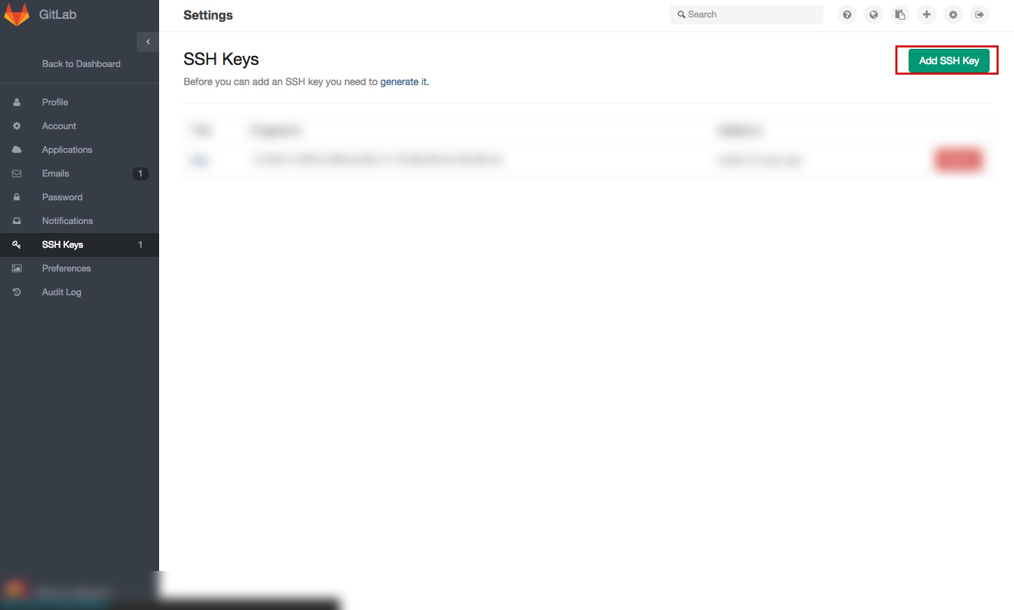SSH認証キーをGitLabに登録・設定手順 覚書（バージョン：7.13.5） #Git - Qiita