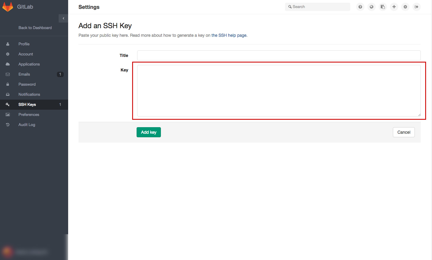 SSH認証キーをGitLabに登録・設定手順 覚書（バージョン：7.13.5） #Git - Qiita
