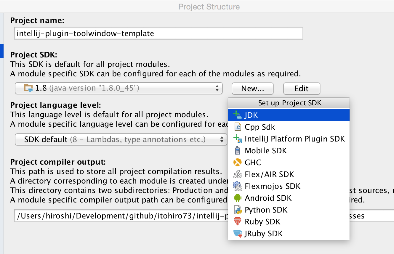 IntelliJ Plugin開発準備（Mac編）：IntelliJ IDEA Community EditionのSDKとソースコードをセットアップ #intellij-plugin - Qiita