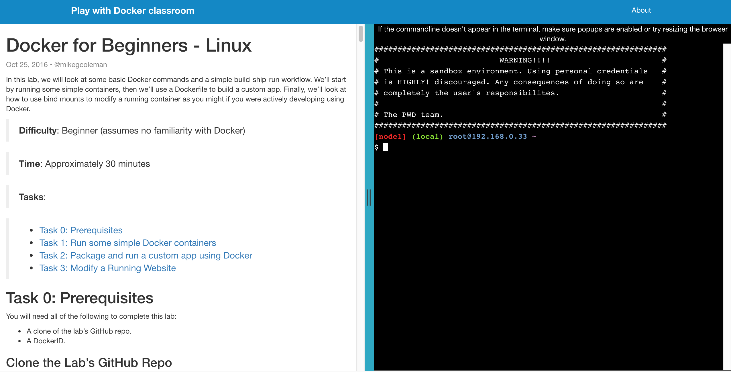 Docker 入門にはインストールなしで使える「Play with Docker」がいいと思う #Cloud - Qiita