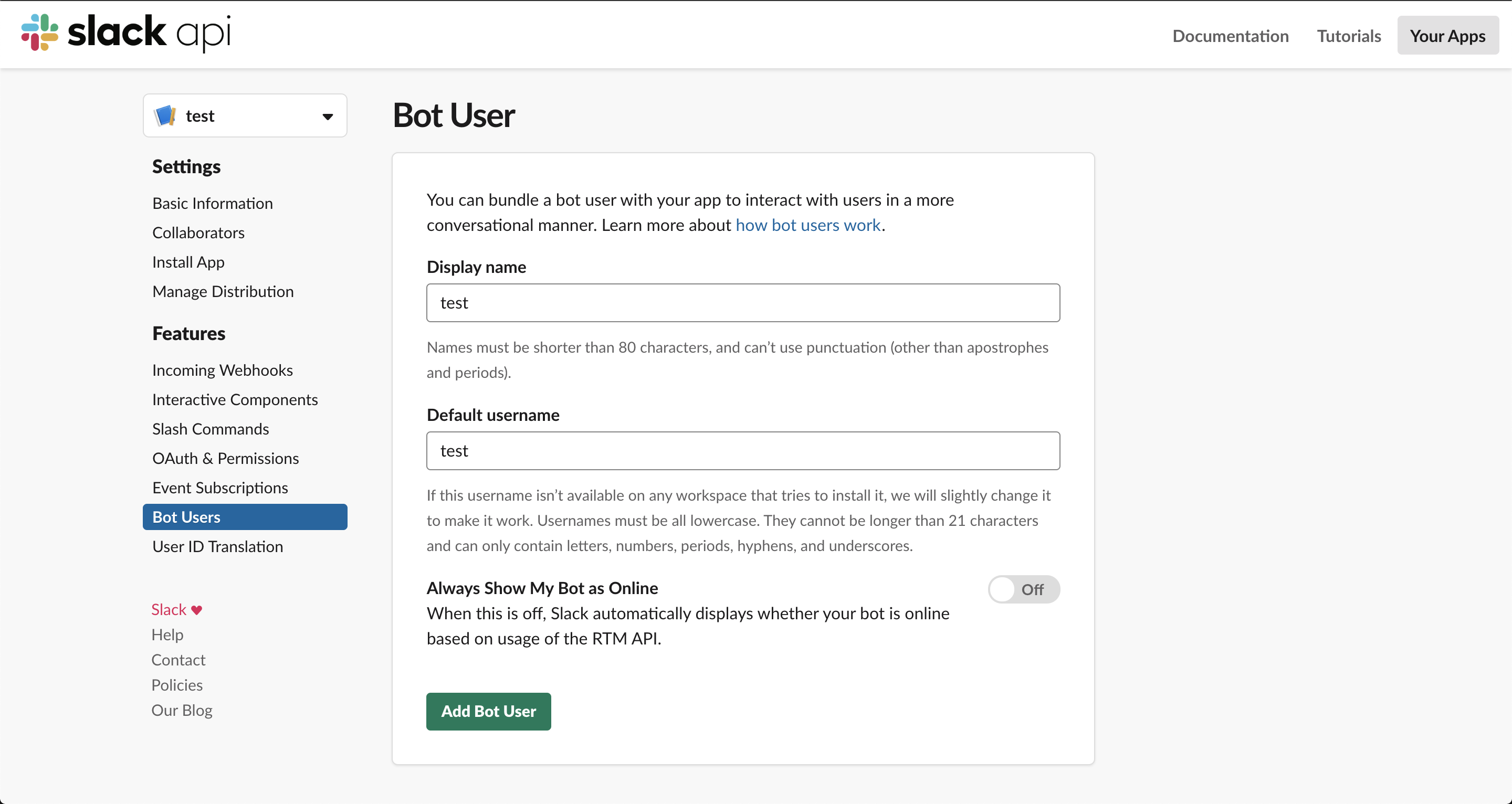 Outgoing WebHooksの代わりをSlack APPで実装する #JavaScript - Qiita