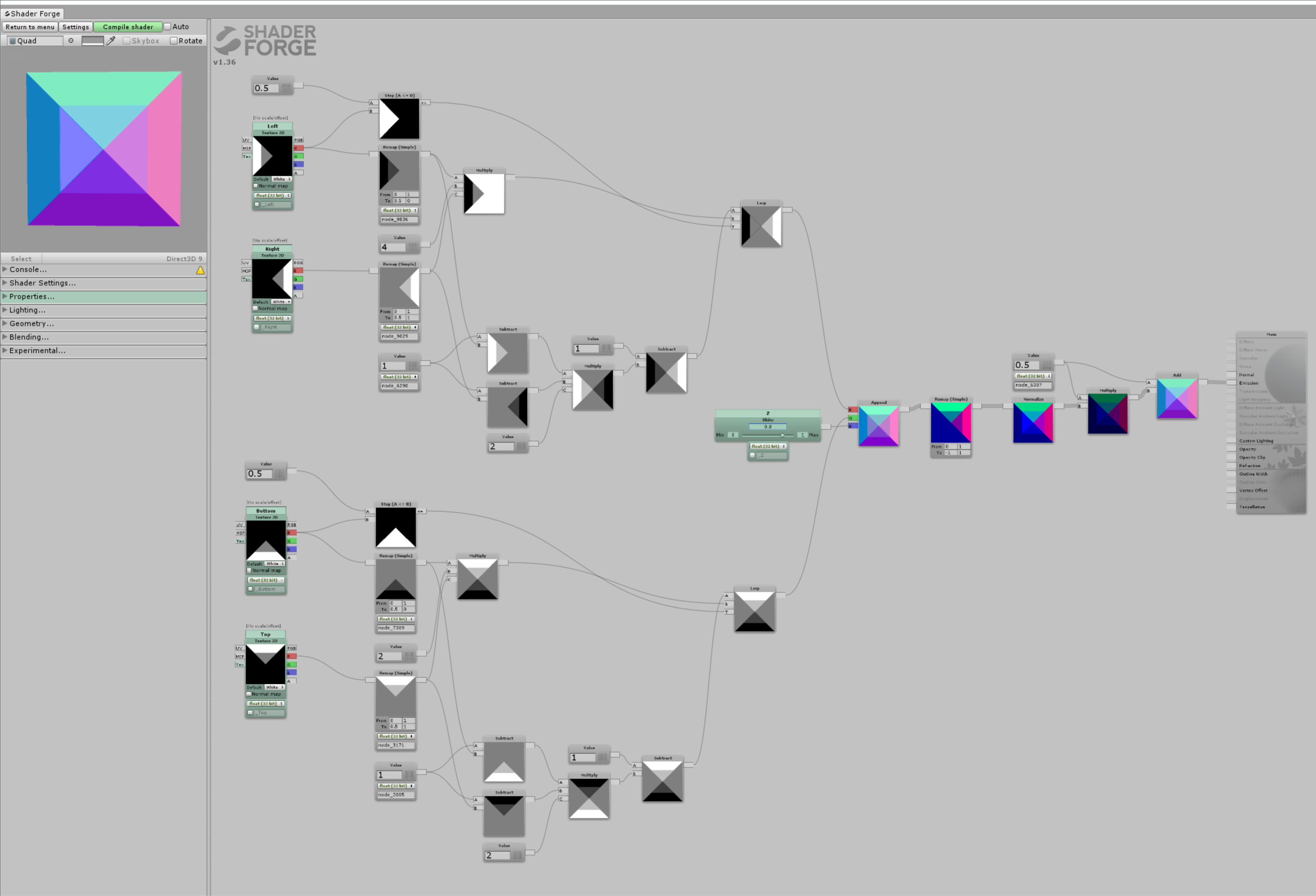 [Unity] 4枚のテクスチャからNormalMapを生成する処理をShaderForgeで試す #shaderforge - Qiita