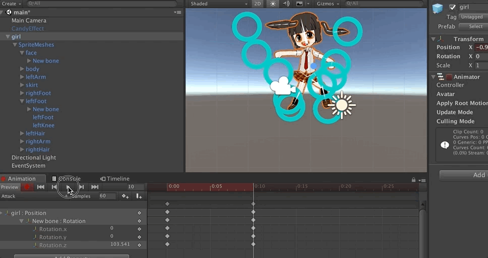 Anima2D入門〜実践(アニメーション作成)編〜 #Unity2D - Qiita
