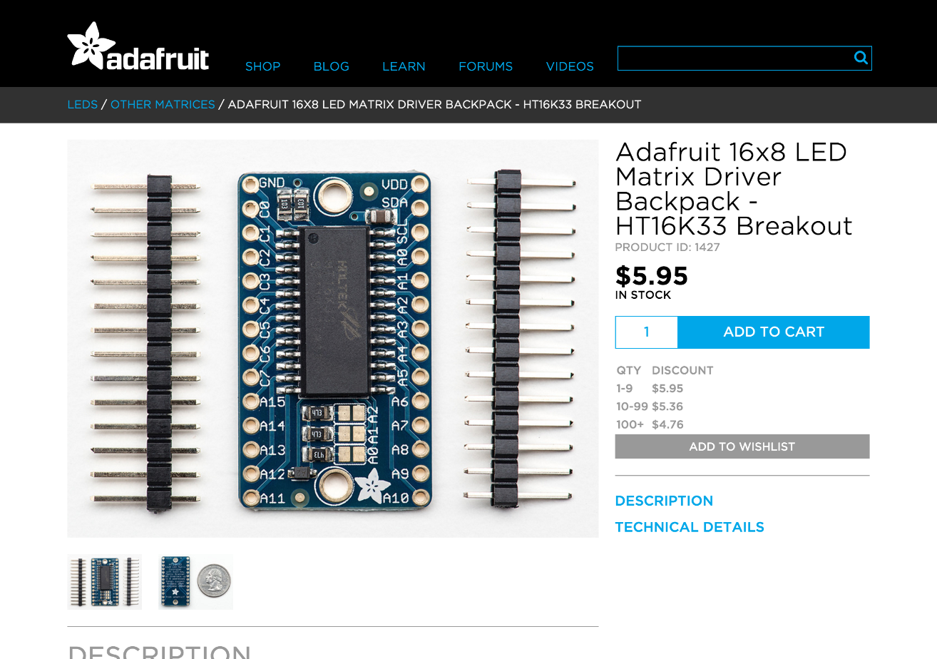 oF: HT16K33をopenFrameworksから制御する #Arduino - Qiita
