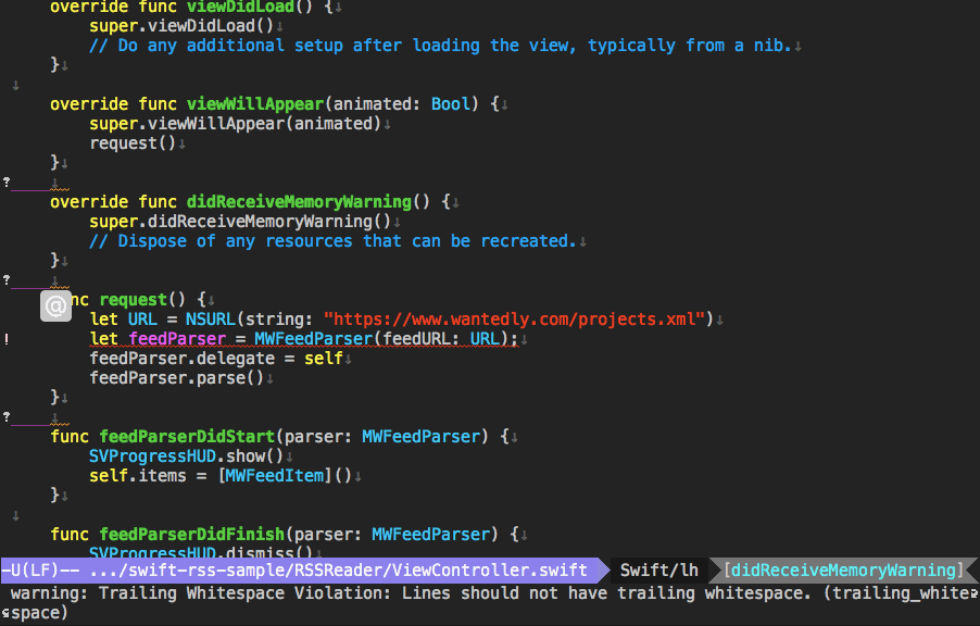 EmacsでSwiftのコードスタイル、コンパイルエラーをチェック #Swift - Qiita