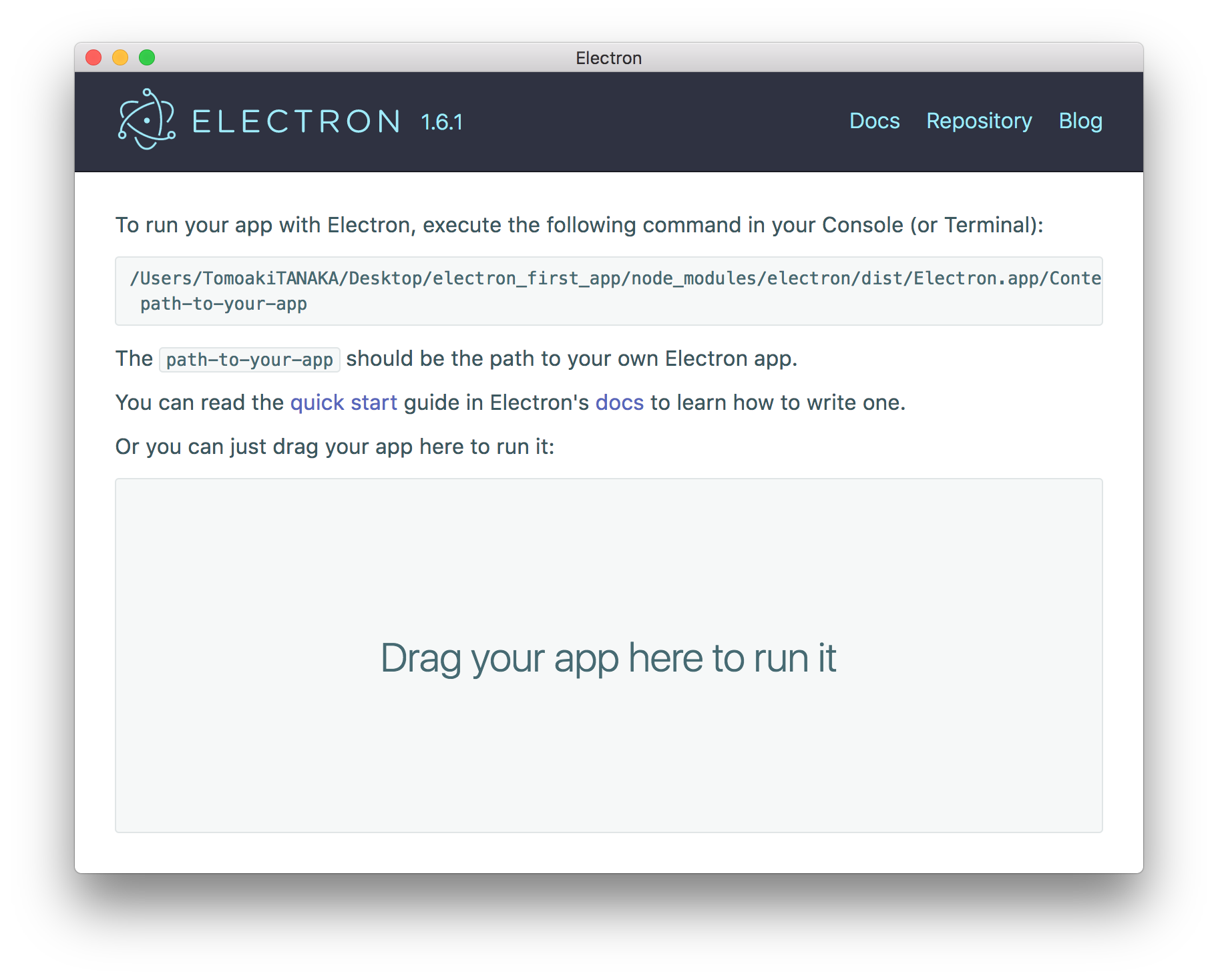 electronことはじめ。環境構築〜Hello Worldまで #Electron - Qiita
