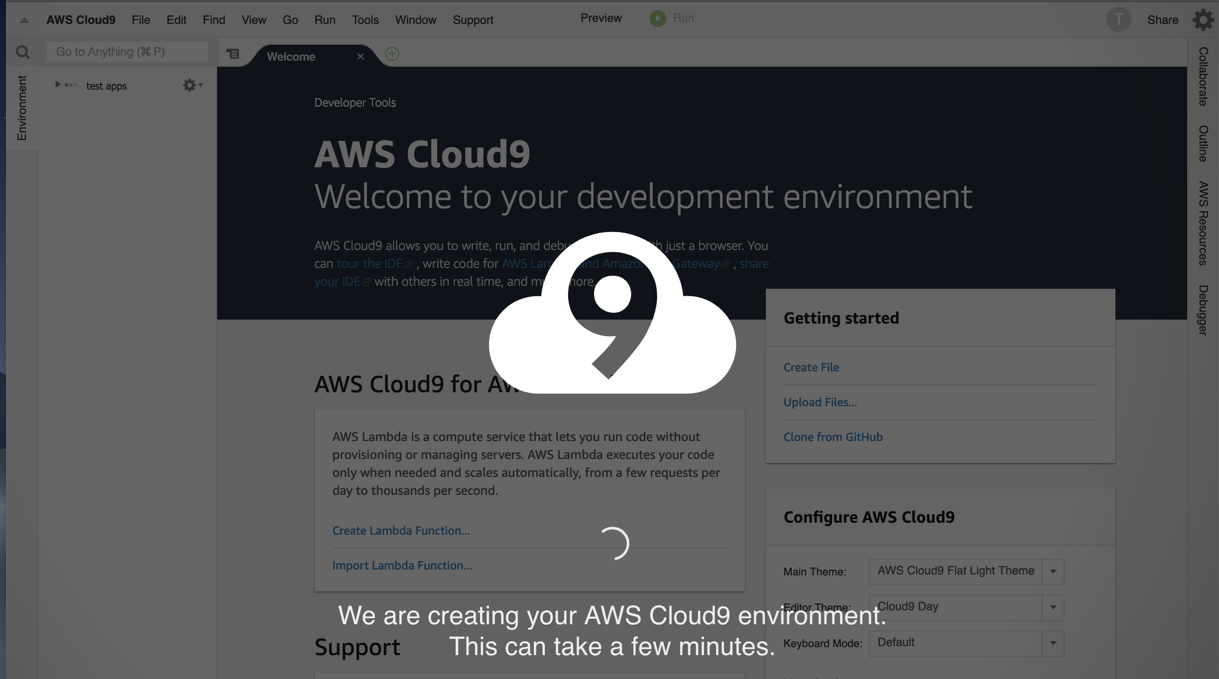 Lambda関数にNode.jsモジュールを入れるなら、Cloud9が簡単でおすすめ #lambda - Qiita