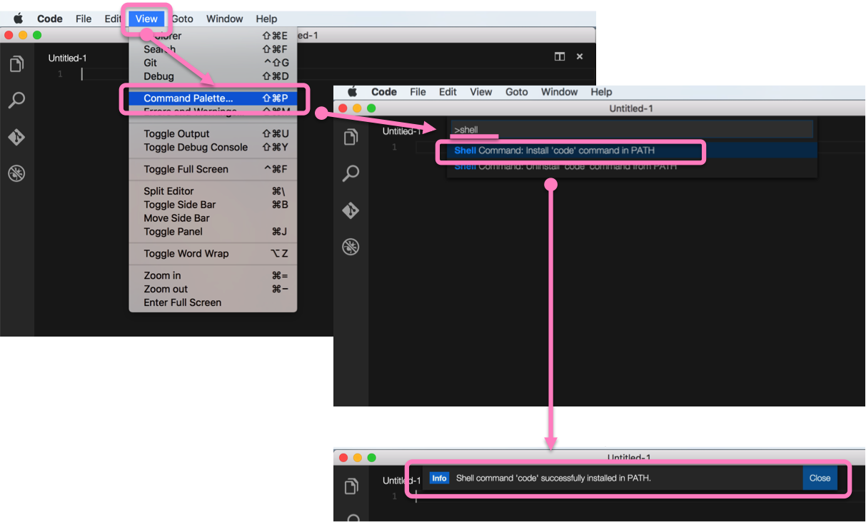 Check! Mac のターミナルから Visual Studio Code を呼ぼう #VSCode - Qiita
